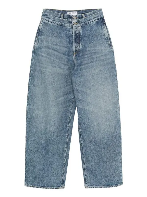 Attico Cotton Wide-leg Jeans - Blue