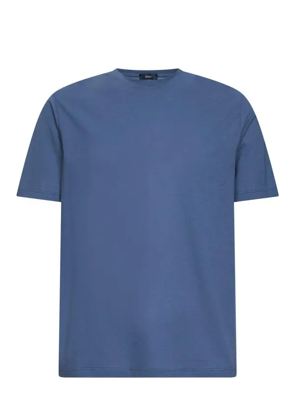 Herno Blue Lightweight Crepe Voile Jersey T-shirt - Multicolor