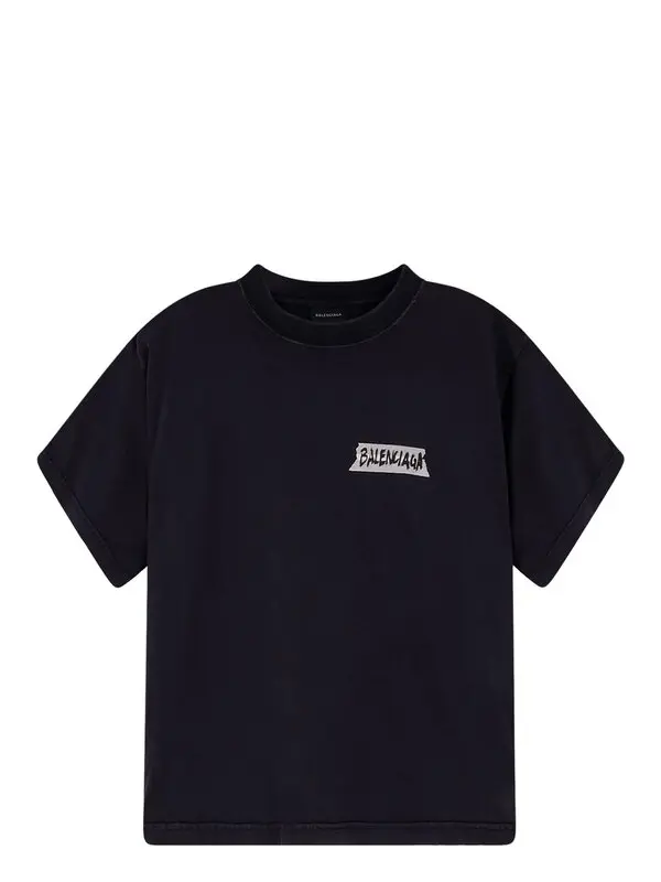 Balenciaga Printed Logo Cotton T-shirt - Multicolor
