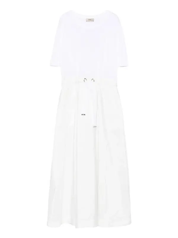Herno Day Dress With Drawstring Waist - White