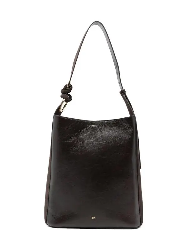 ANYA HINDMARCH Leather And Suede Shoulder Bag - Brown