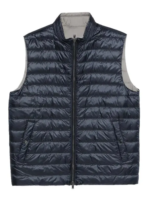 Herno Quilted Down Vest - Blue