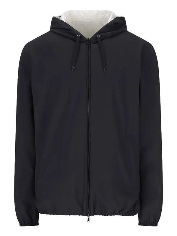 Herno Reversible Hooded Zip-up Jacket - Blue