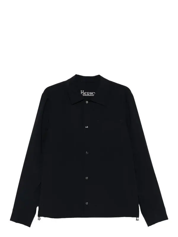 Herno Long Sleeve Buttoned Shirt Jacket - Black
