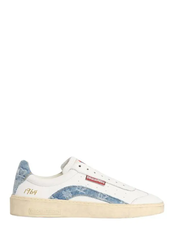 Dsquared2 Low-top Sneakers With Panelled Detail And Distressed Effect - White