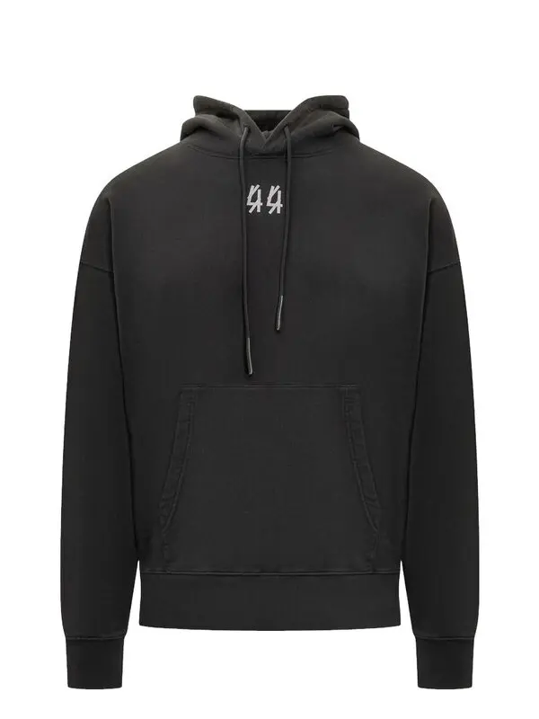 44 LABEL GROUP Logo Print Hoodie - Black