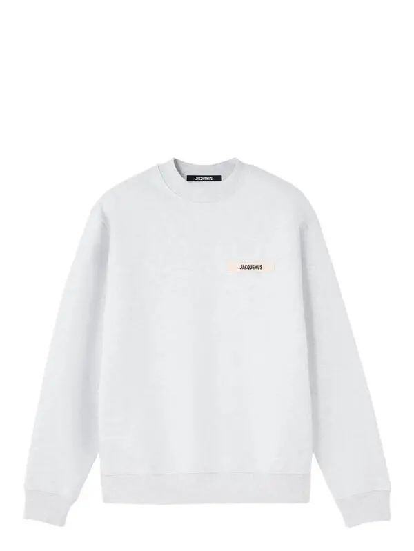 Jacquemus Grey Cotton Long Sleeve Crew Neck Sweatshirt - Gray