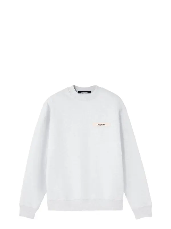 Jacquemus Grey Cotton Long Sleeve Crew Neck Sweatshirt - Gray