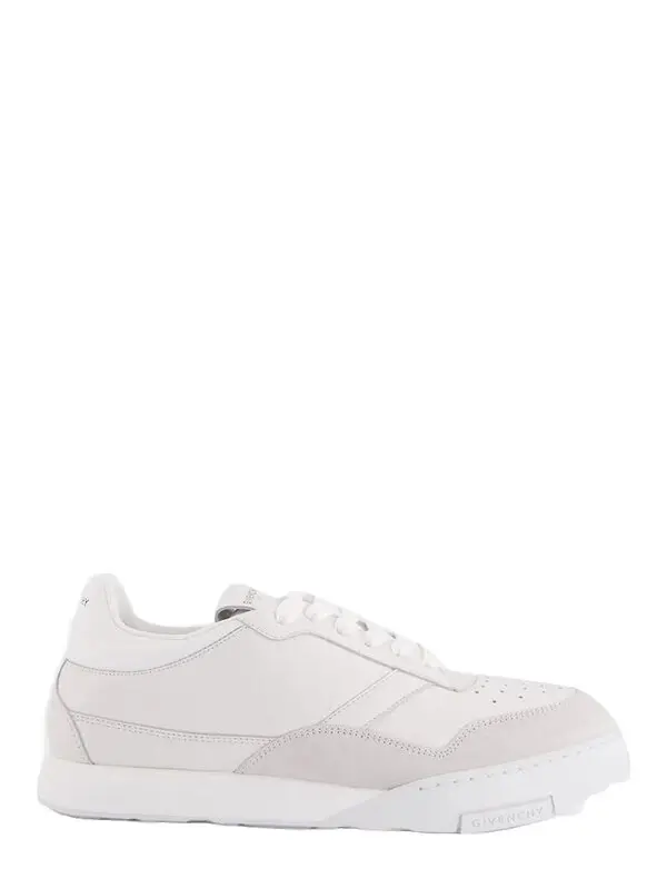 Givenchy Leather Perforated Toe Lace-up Trainers - White