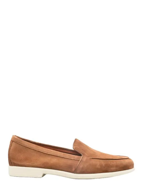 Santoni Suede Slip-on Loafers - Brown