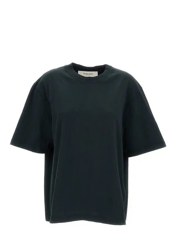 GOLDEN GOOSE T-shirt Relaxed Fit Logo Patch - Multicolor