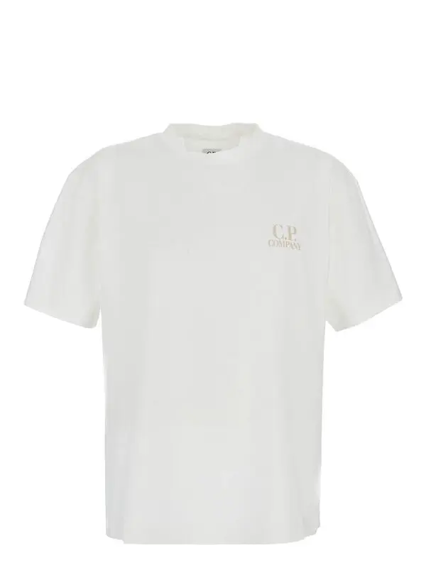 C.P. COMPANY Jersey Short Sleeve Logo T-shirt - Multicolor
