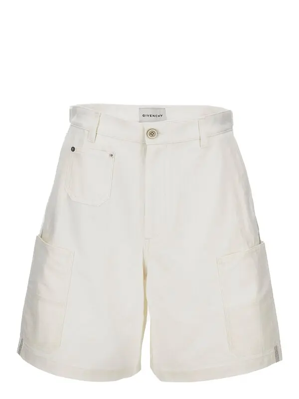 Givenchy Denim Shorts With Patch Pockets - Multicolor