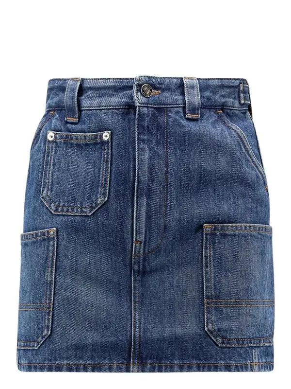Givenchy Denim Mini Skirt - Multicolor