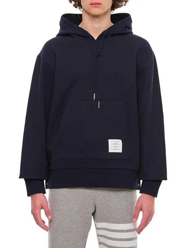 Thom Browne Cotton Hoodie Pullover With Drawstring - Multicolor