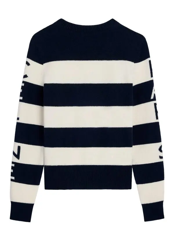 Celine Striped Wool Crew Neck Sweater - Multicolor