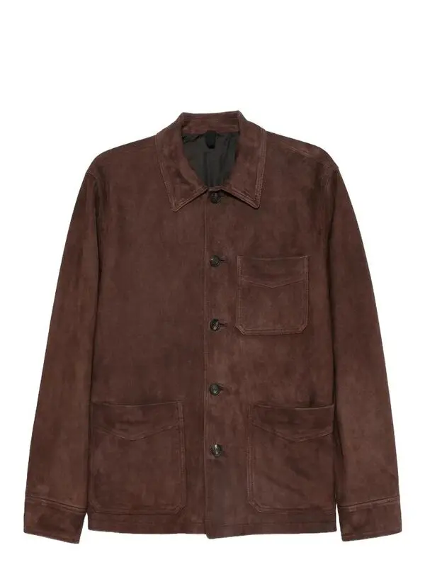Tagliatore Lambskin Jacket - Brown