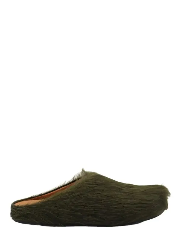 Marni Calf Hair Slip-on Trainers - Green