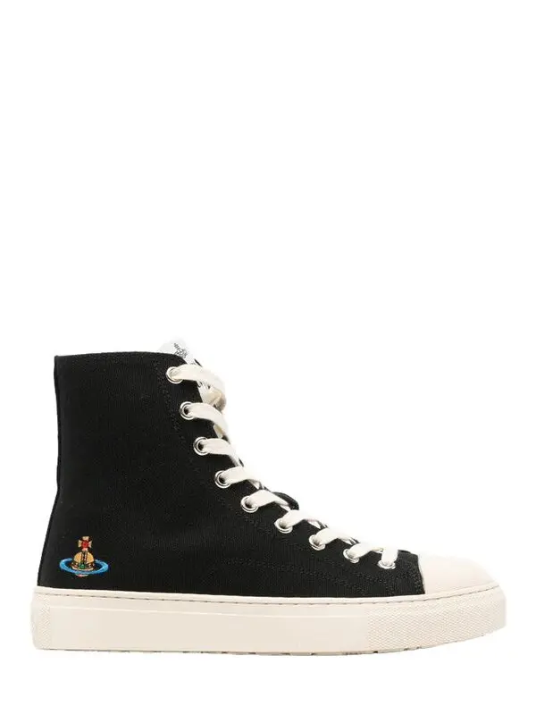 VIVIENNE WESTWOOD Canvas High-top Trainers - Black