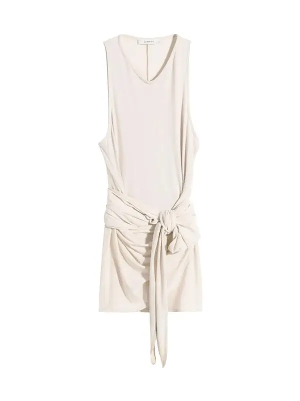 LEMAIRE Sleeveless Draped Wrap Top With Tie Detail - Cream