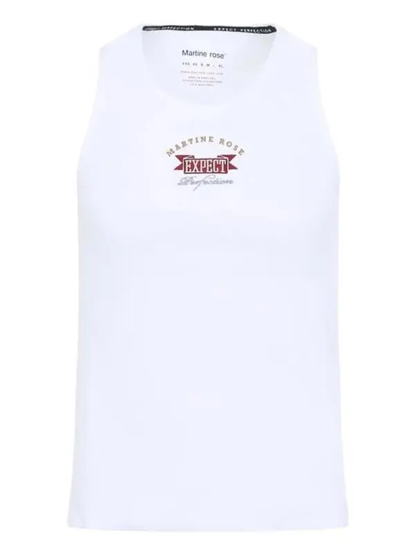 Martine Rose Logo Detail Sleeveless Tank Top - White