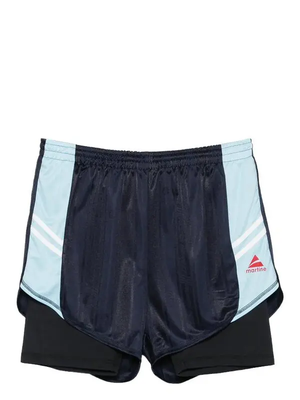 Martine Rose Layered Track Shorts - Blue