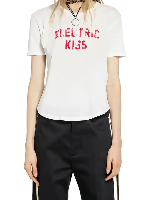ANN DEMEULEMEESTER Cotton Graphic Print T-shirt - White