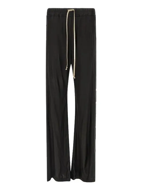 Rick Owens Wide-leg Trousers With Side Snap Buttons - Black