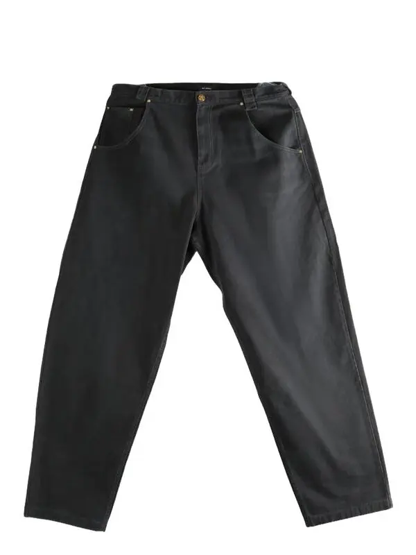 WILLY CHAVARRIA Denim Wide-leg Jeans - Black