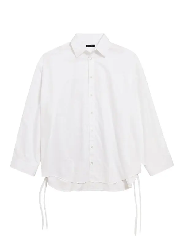 Balenciaga Lace-up Cotton Shirt - White