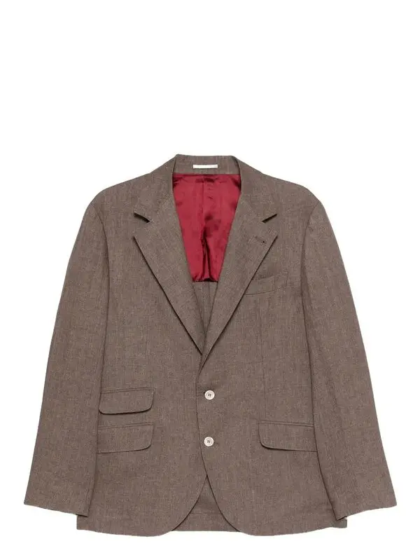 Brunello Cucinelli Linen Blazer - Brown