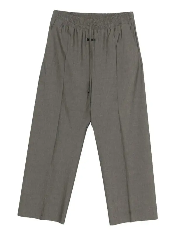 Fear Of God Grey Wool Blend Wide-leg Trousers - Gray