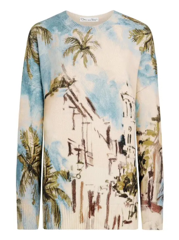 Oscar De La Renta Dominican Landscape Oversized Pullover - One-color