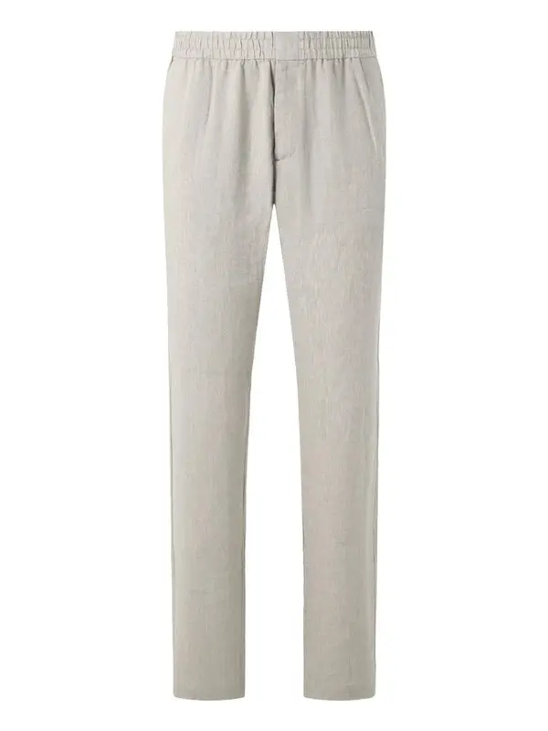 Sunspel Slim-fit Straight-leg Linen Trousers - Neutrals