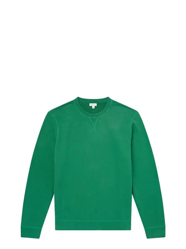 Sunspel Cotton Jersey Sweatshirt - Green