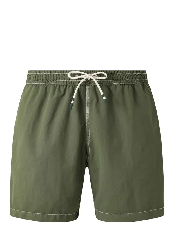 Hartford Slim-fit Mid-length Swim Shorts - Green