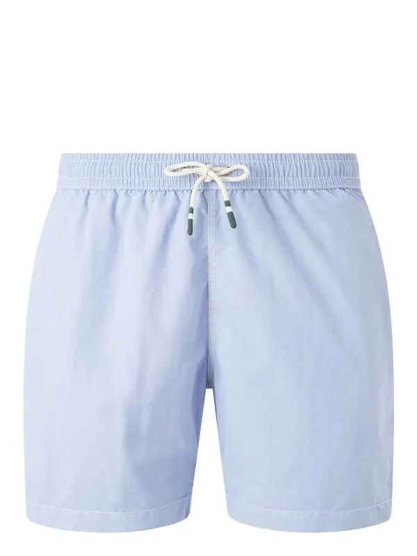 Hartford Slim-fit Mid-length Swim Shorts - Blue