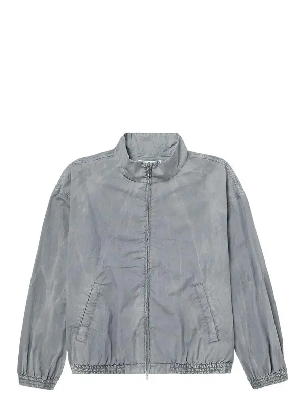 AGOLDE Marshall Crinkled Cotton-blend Shell Bomber Jacket - Gray