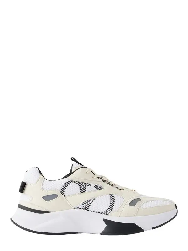 Valentino Garavani Demivee Suede-trimmed Mesh Sneakers - White