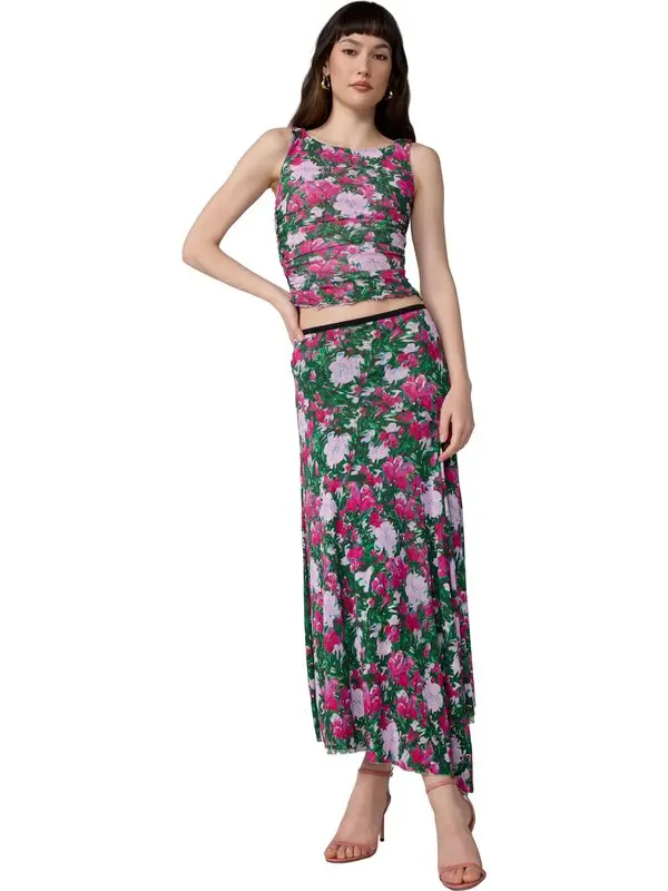Diane Von Furstenberg Athena Reversible Top - Provence Gossip Pink And Loops Cool Blush