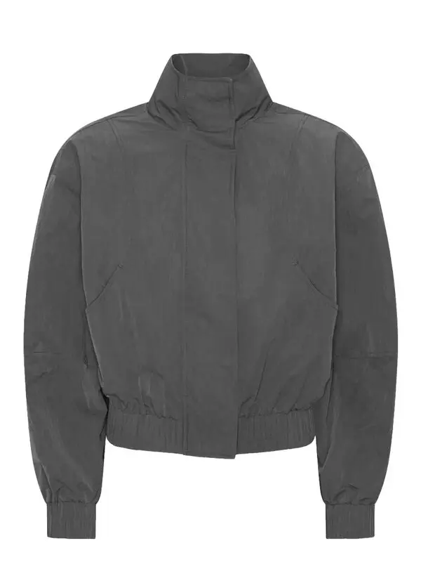 ROTATE BY BIRGER CHRISTENSEN Ribbed High-neck Jacket - Grey