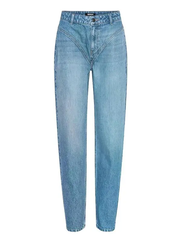 ROTATE BY BIRGER CHRISTENSEN High Waist Cutline Jeans - Blue