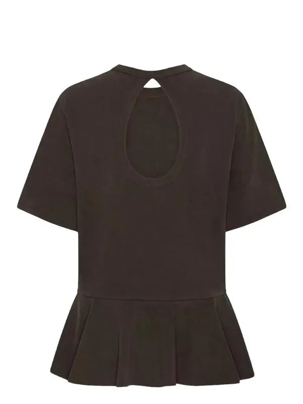 ROTATE BY BIRGER CHRISTENSEN Peplum T-shirt - Brown