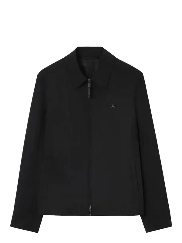 Burberry Bloomsbury Harrington Twill Zip-up Jacket - Black