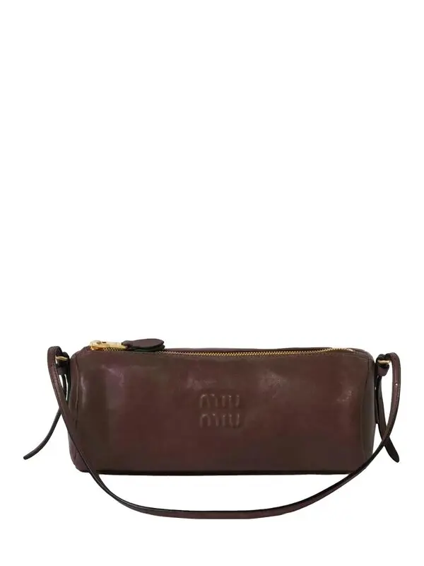 Miu Miu Nappa Leather Pouch - Brown