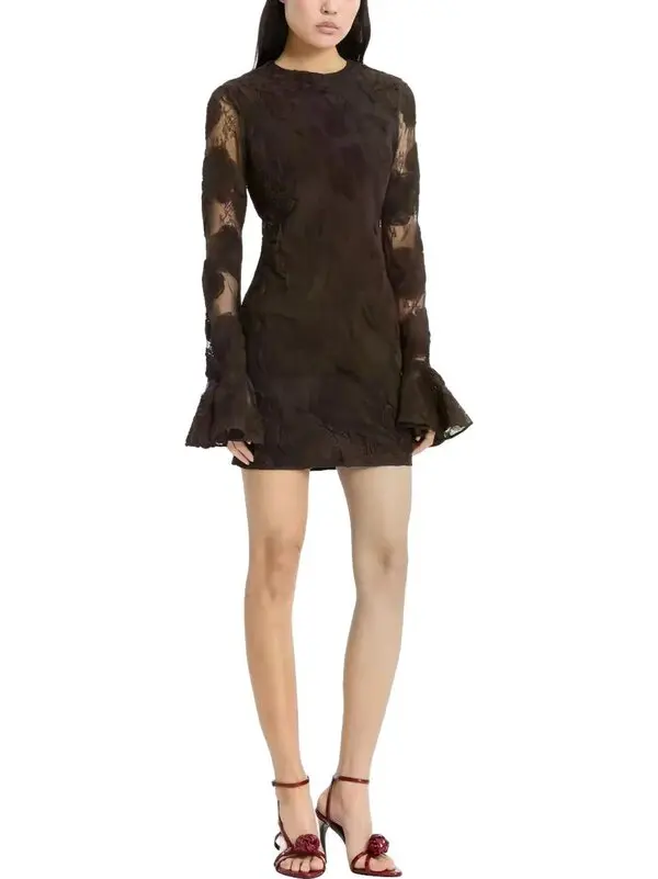ROTATE BY BIRGER CHRISTENSEN Floral Mini Dress - Brown