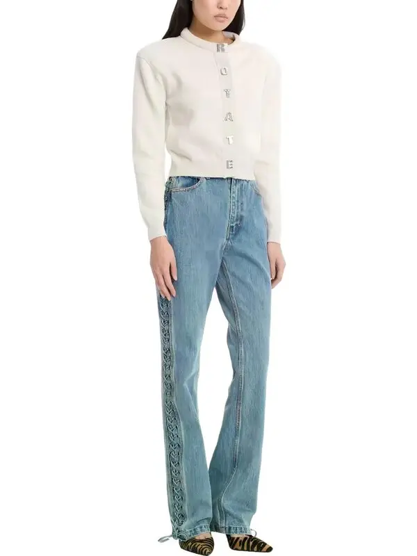 ROTATE BY BIRGER CHRISTENSEN Cream Embellished Cardigan - Neutrals