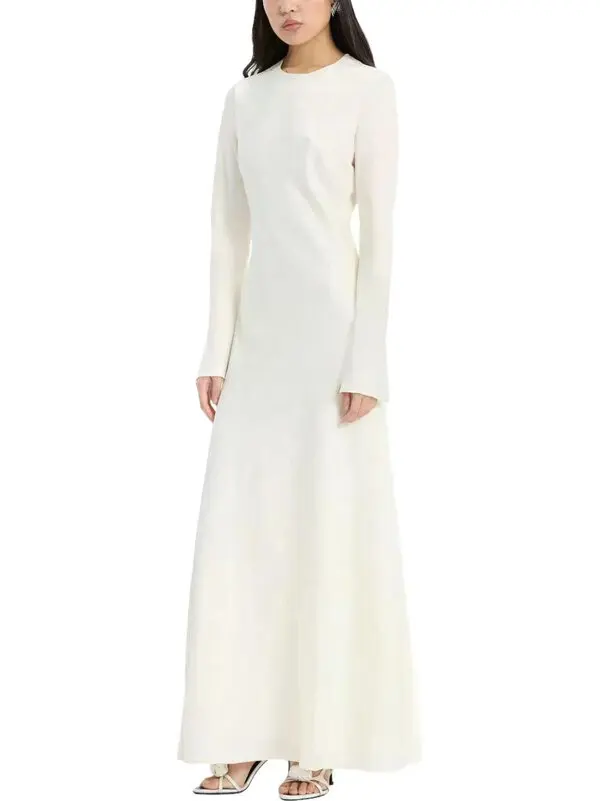 ROTATE BY BIRGER CHRISTENSEN Bias Cut Floral Maxi Dress - Neutrals