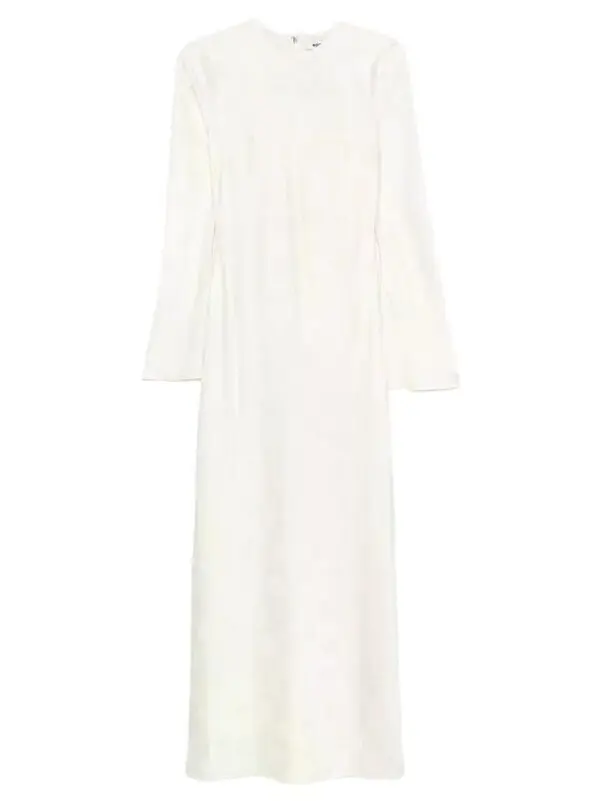 ROTATE BY BIRGER CHRISTENSEN Long-sleeved Bias-cut Dress - Neutrals