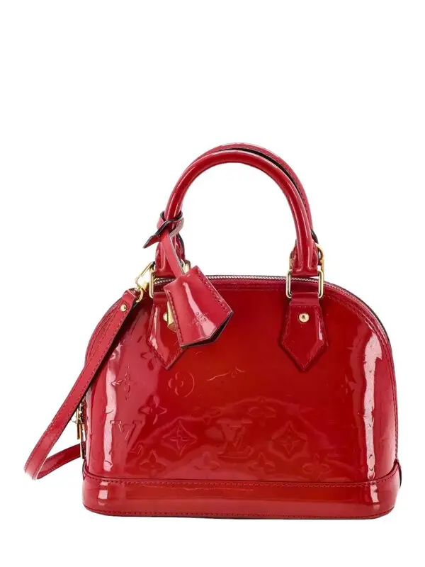 LOUIS VUITTON Monogram Vernis Alma Bb Shoulder Bag - Red
